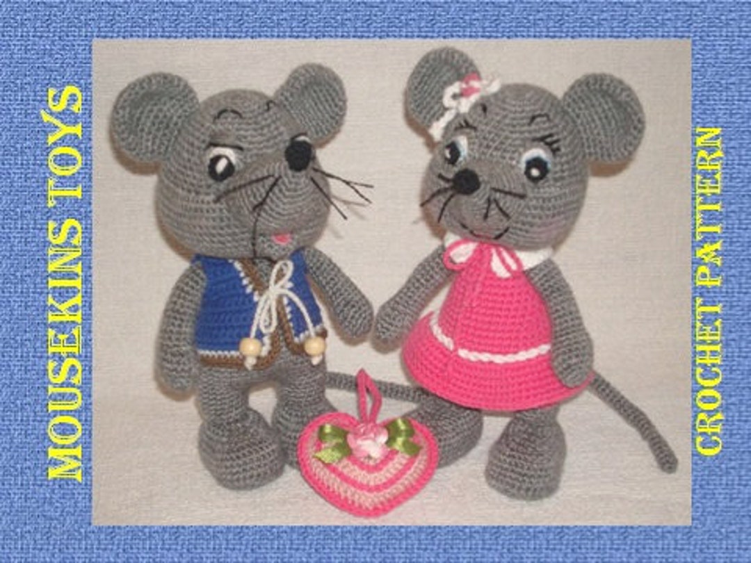 Crochet Pattern Mousekins, Pattern Crochet Toy Mouse, Crochet Mouses ...