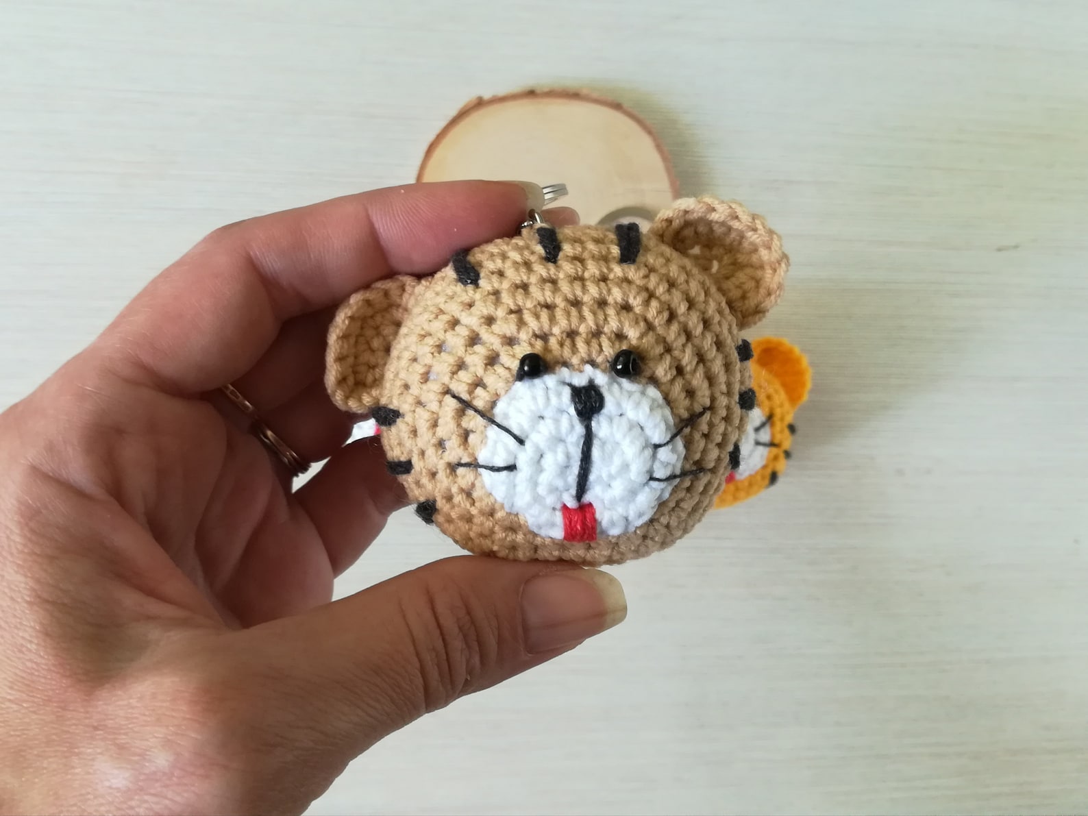 Crochet Pattern Keychain Tiger English PDF Instruction How to - Etsy