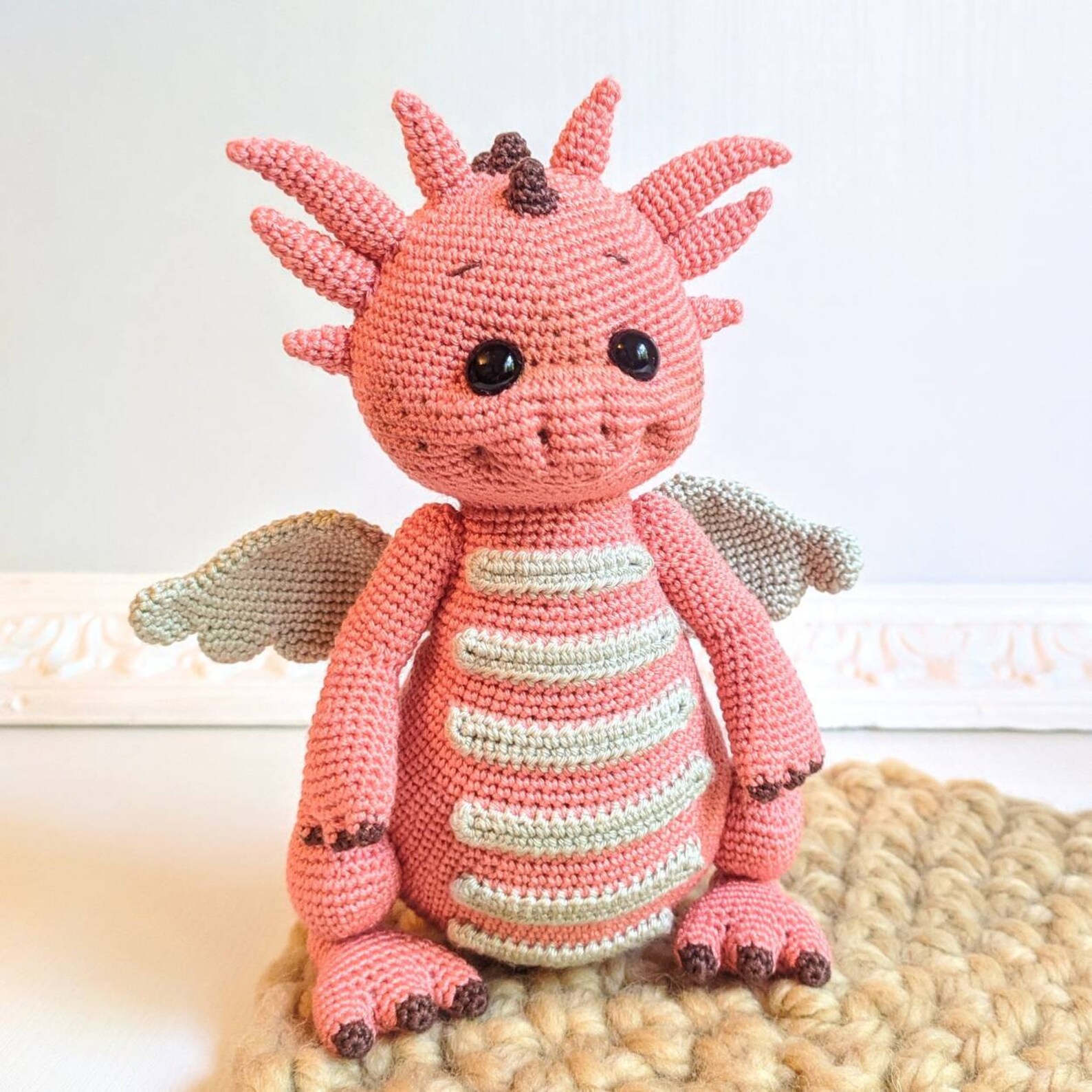 Crochet Pattern Dragon as Fantasy Toy, Amigurumi PDF Tutorial Fairy ...