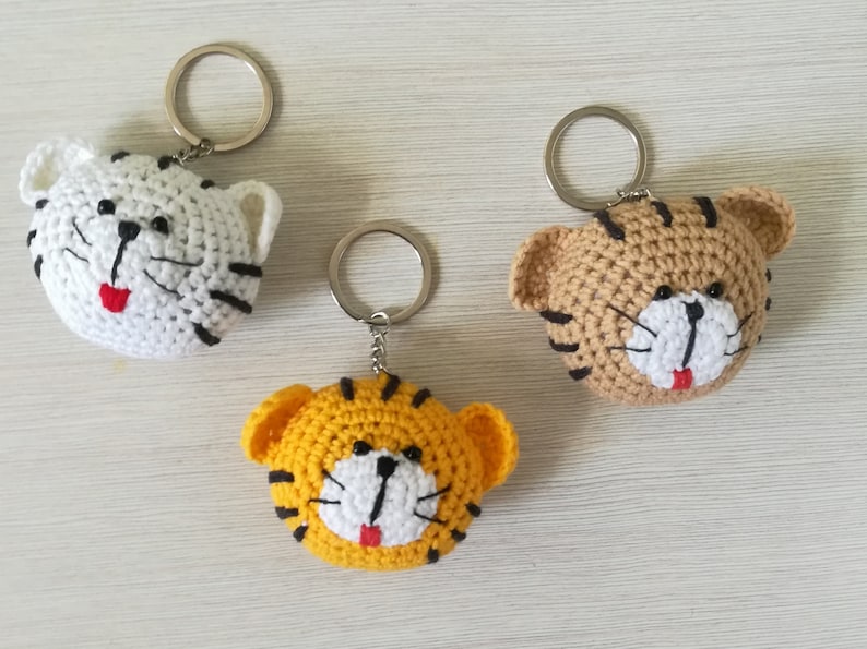 Crochet Pattern Keychain Tiger English PDF Instruction How to - Etsy