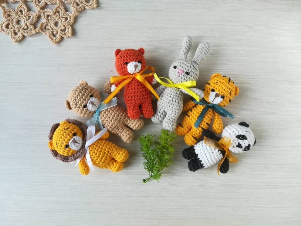 Crochet Pattern Zoo Animal Toys Set, Amigurumi Pattern Little Bunny ...