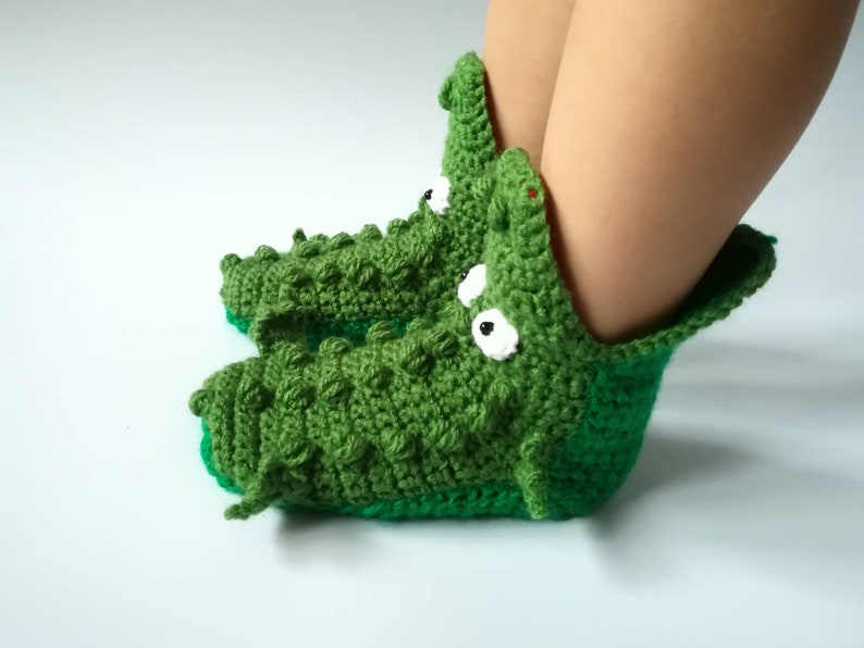 Crocodile Home Slippers as Gift for Kids, Alligator Socks Eating Your ...