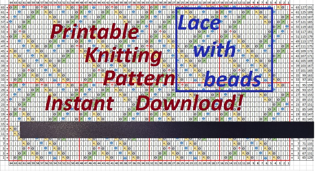 Instant Download Knitting Pattern Printable Color Chart for an Easier ...