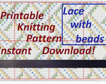 Instant Download Knitting Pattern - Printable Color Chart for an Easier ...