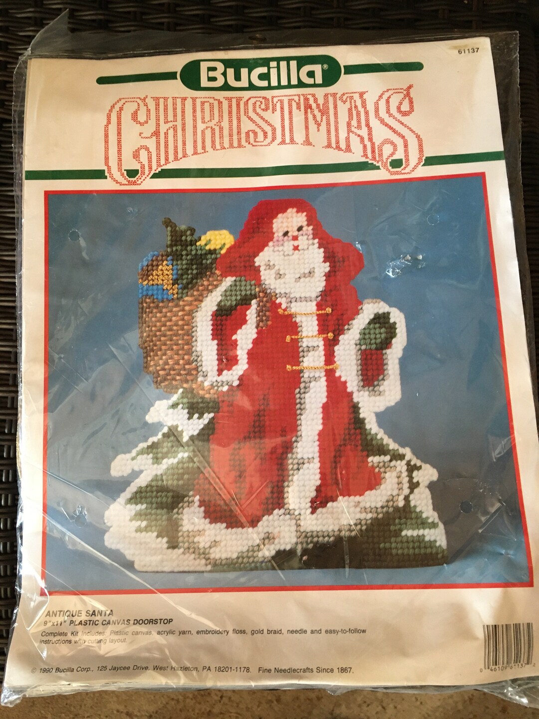 Bucilla Christmas Plastic Canvas Doorstop Kit - Etsy Bucilla Christmas Plastic Canvas Doorstop Kit - Etsy