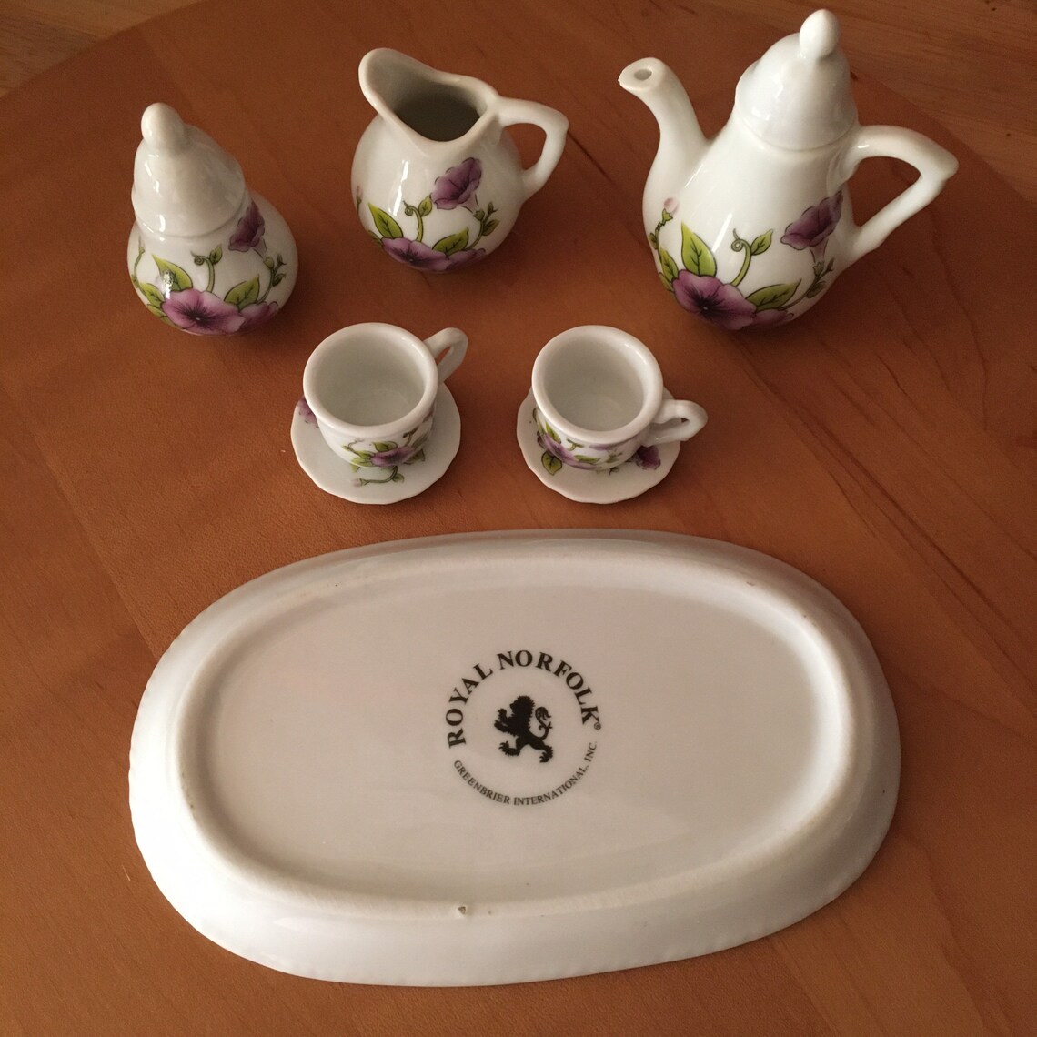 Royal Norfolk Miniature Tea Set | Etsy