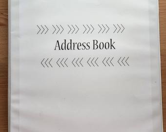 Address Book Template Cute Address Book Printable, Address Book Inserts ...