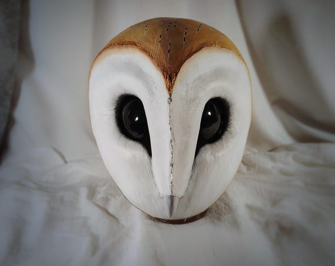 Barn Owl Masks for Halloween Costume, Creepy Adult Masquerade, Animal ...