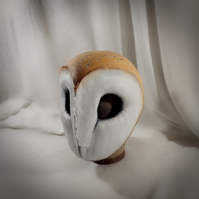 Realistic Barn Owl Paper Mache Mask Adult Sized - Etsy