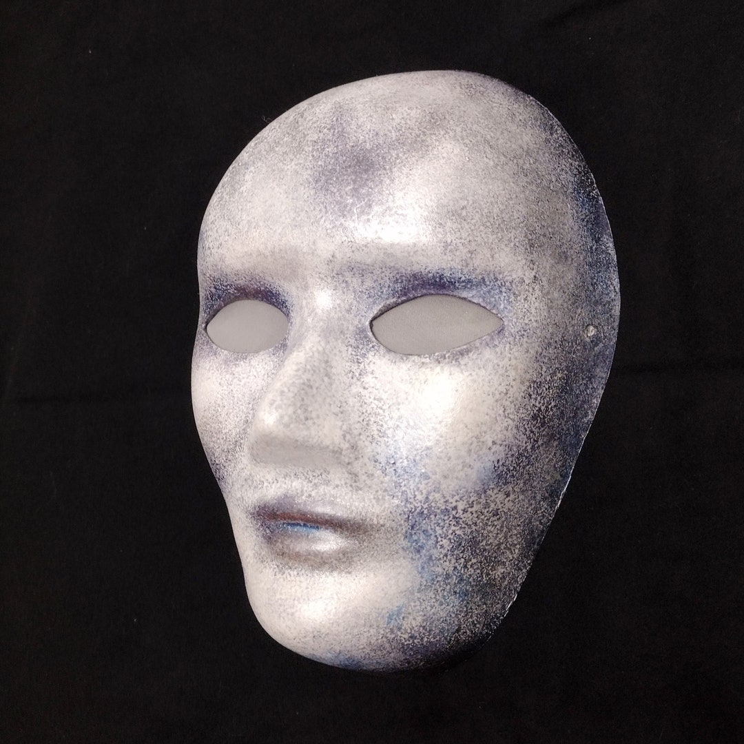 White Galaxy Painted Masquerade Mask for Medium to Large Faces, White ...