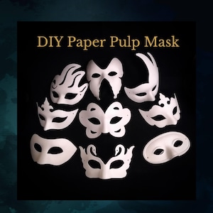 Blank Paper Pulp Masquerade Mask: DIY Craft Supply - Etsy