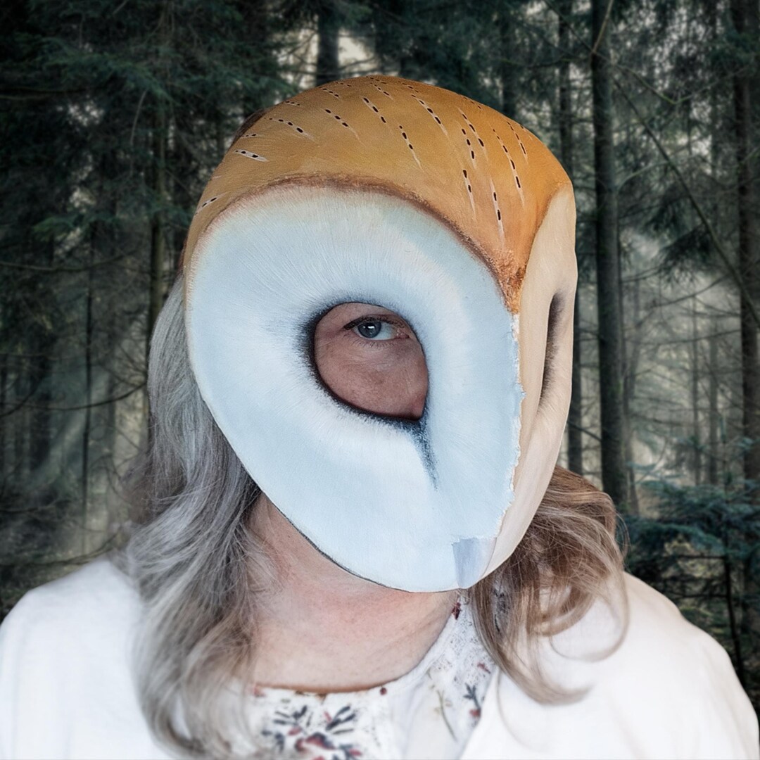 Realistic Barn Owl Paper Mache Mask, Adult Sized - Etsy