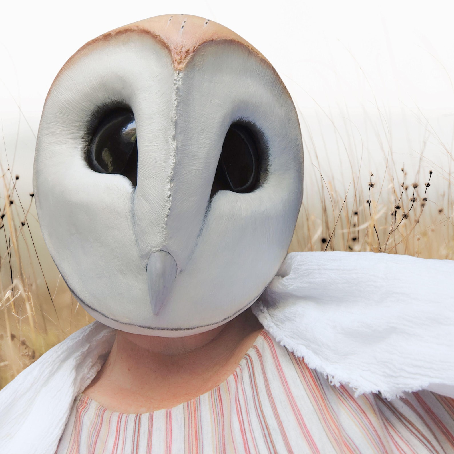Realistic Barn Owl Paper Mache Mask, Adult Sized - Etsy