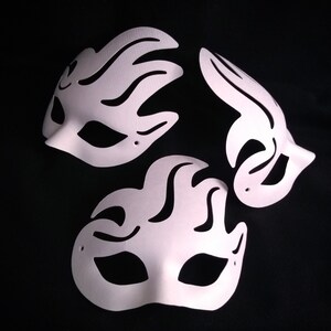 DIY Paper Pulp Half Mask With Flame, Craft Supplies Mask, Blank ...