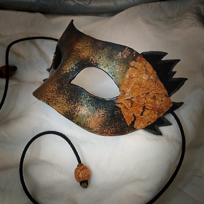 Autumn Forest Masquerade Mask – Woodland Cosplay, Fall Deity Costume ...