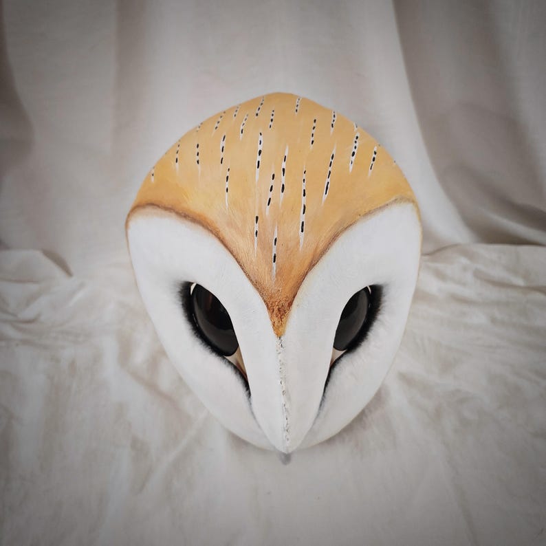 Realistic Barn Owl Paper Mache Mask, Adult Sized - Etsy