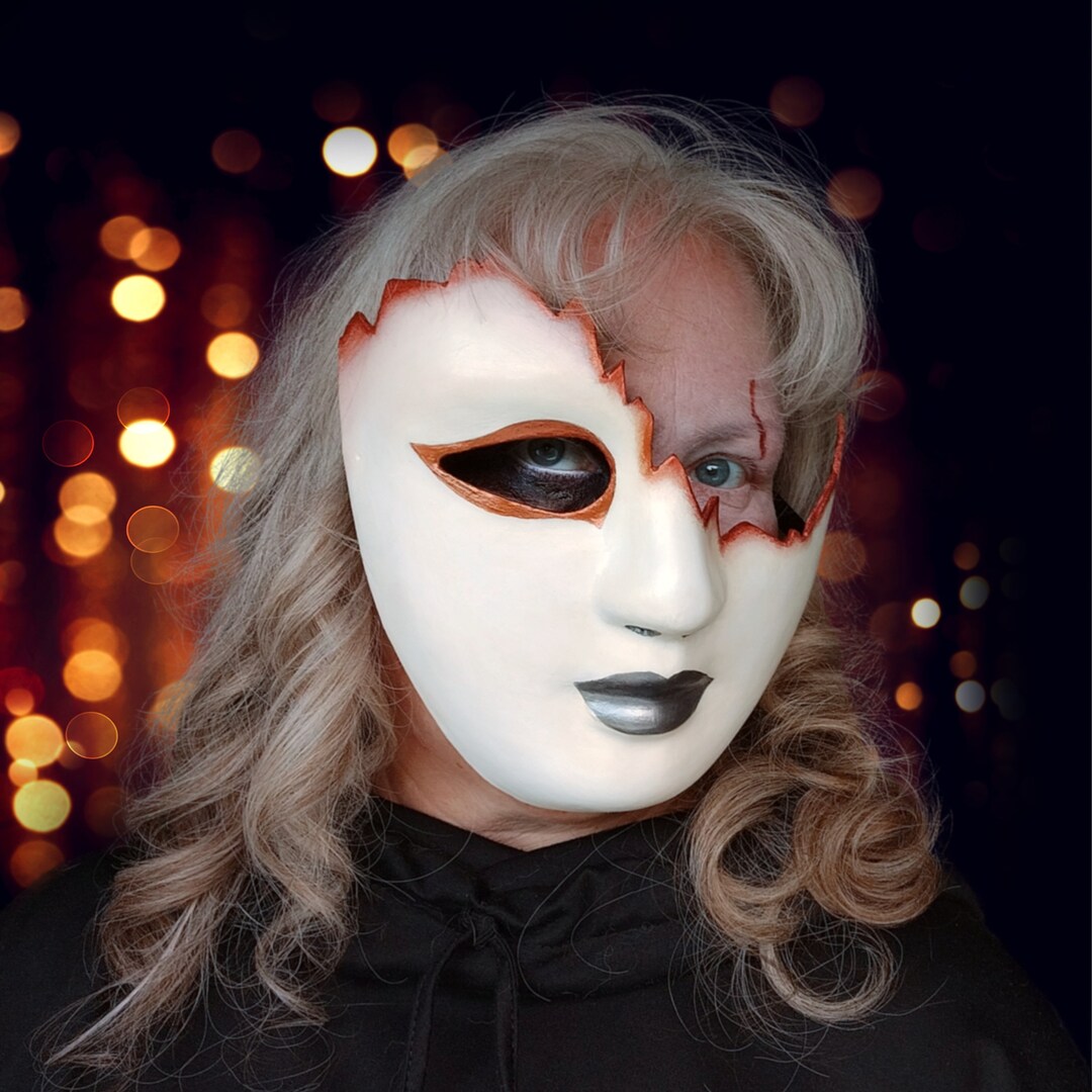 Cream Masquerade Mask: Venetian Style, Copper & Silver Accents - Etsy
