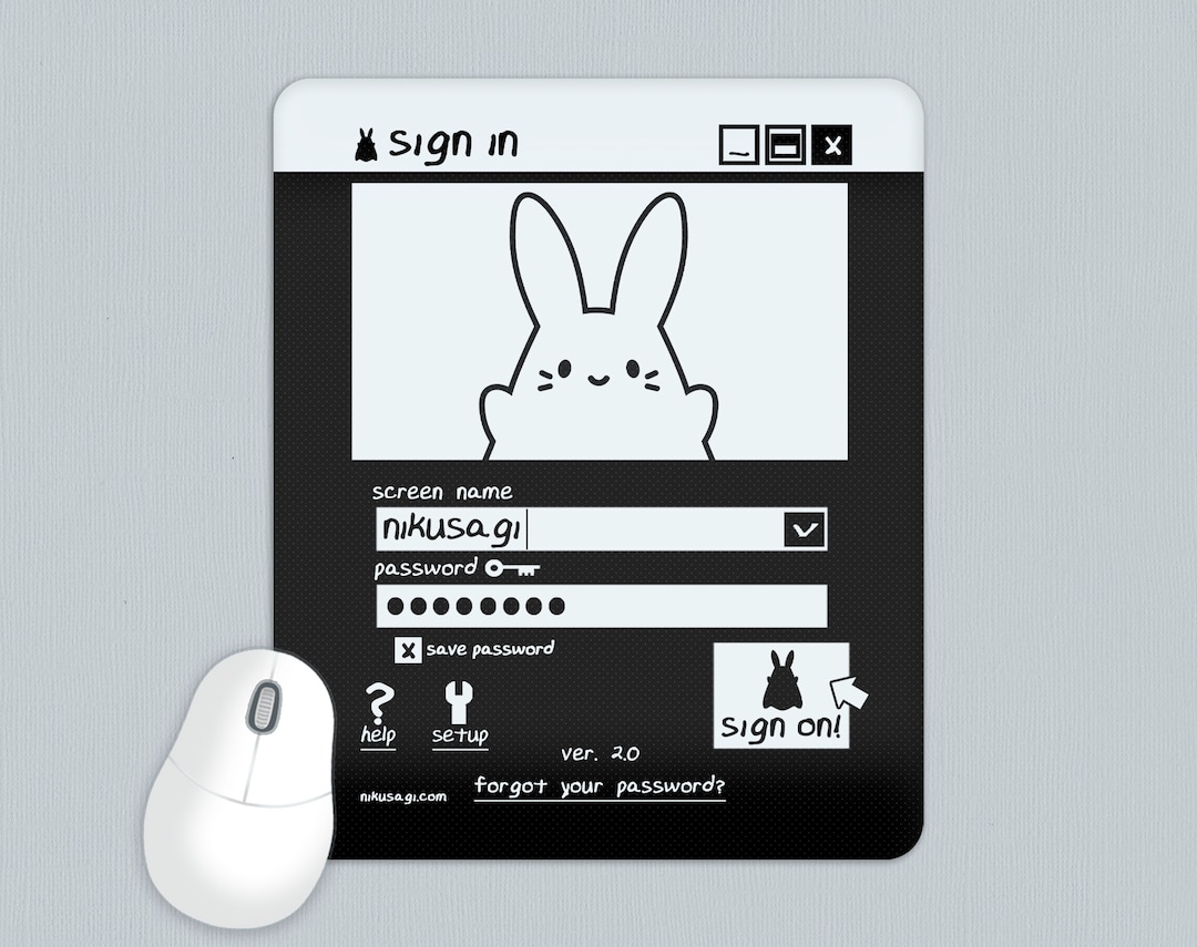 Ghost Bunny Mouse Pad Creepy Cute Desk Pad, Yami Kawaii Desk Accessory ...