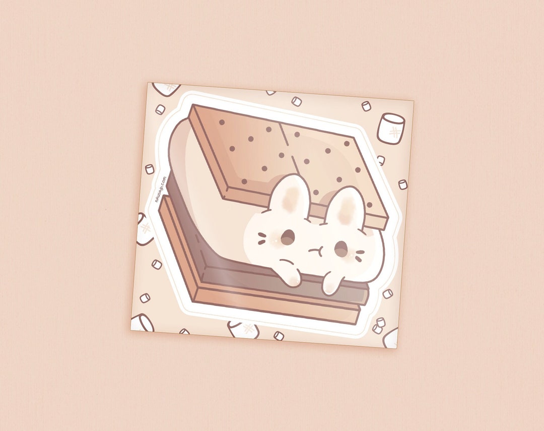 Smores Bunny Sticker | Waterproof & Weatherproof | Rabbit Decal for Car ...