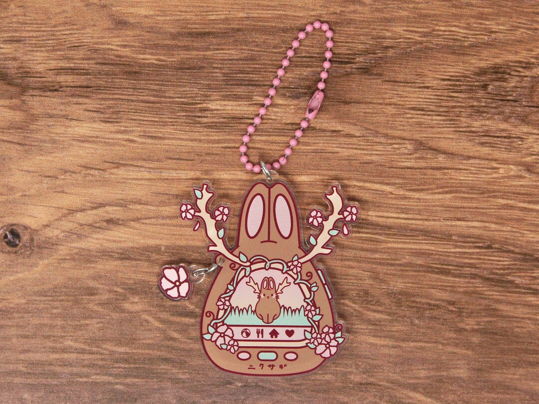 Jackalope Pocket Pet Keychain | 2.5” + 0.5" 2-sided Clear Acrylic ...