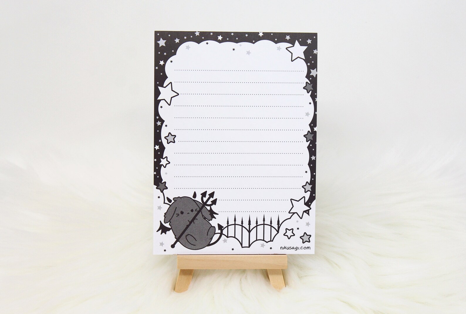Devil Bunny Overlord Notepad | Creepy Cute Office Supplies, Spooky Desk ...
