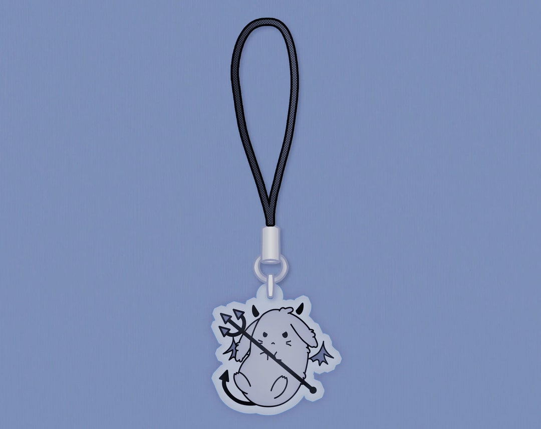 Devil Bunny Acrylic Charm | 1” | Creepy Cute Phone Accessory, Holland ...