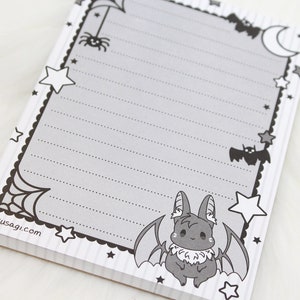 Bat Bunny Notepad | Creepy Cute Office Supplies, Spooky Desk ...
