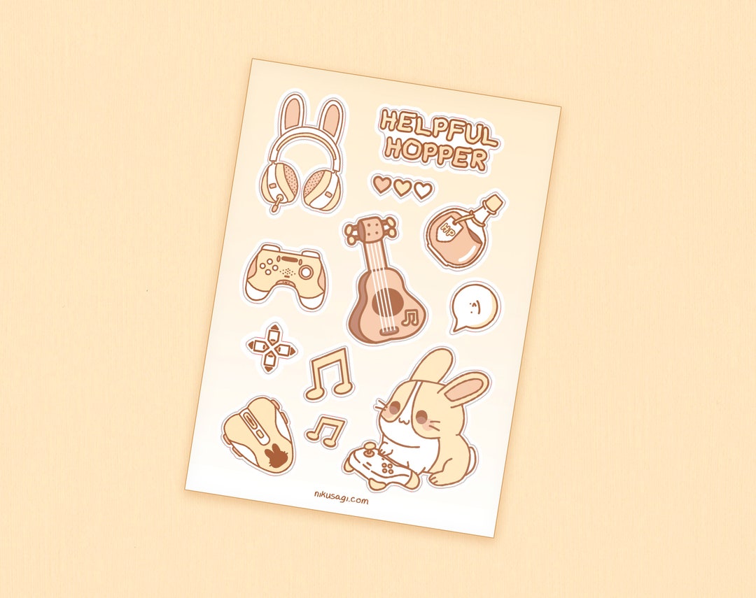 Bard Player Sticker Sheet for Gamers | A7 | Waterproof & Weatherproof ...