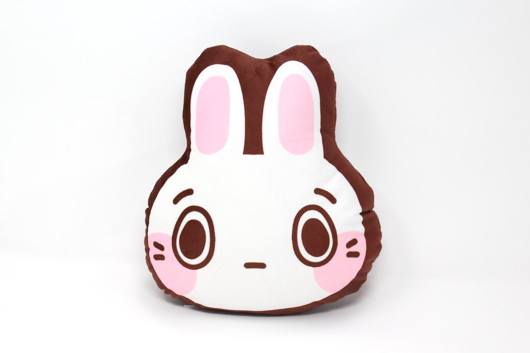 Blushing Bunny Pillow Plush With Zipper | 25 Cm / 9.8" | Kawaii Plushie ...