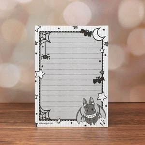 Bat Bunny Notepad | Creepy Cute Office Supplies, Spooky Desk ...