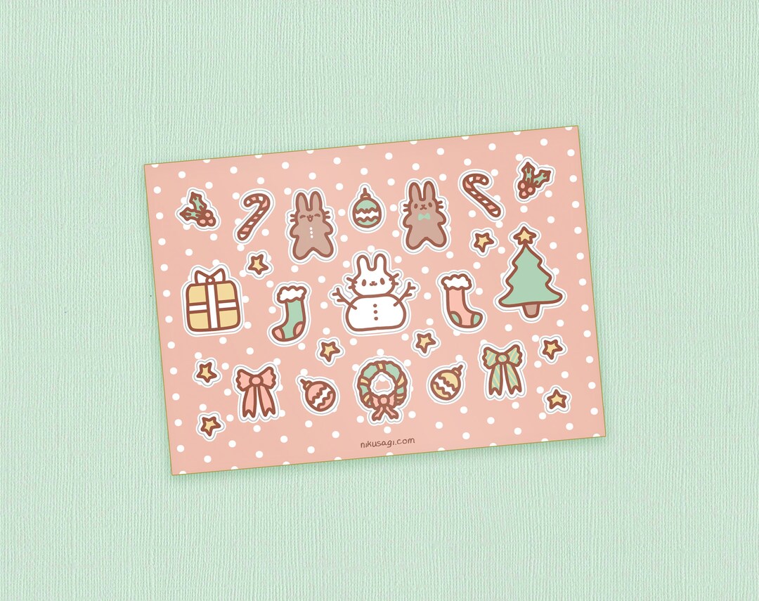 Holiday Sticker Sheet | 2.9" x 4.1" | A7 | Waterproof & Weatherproof ...