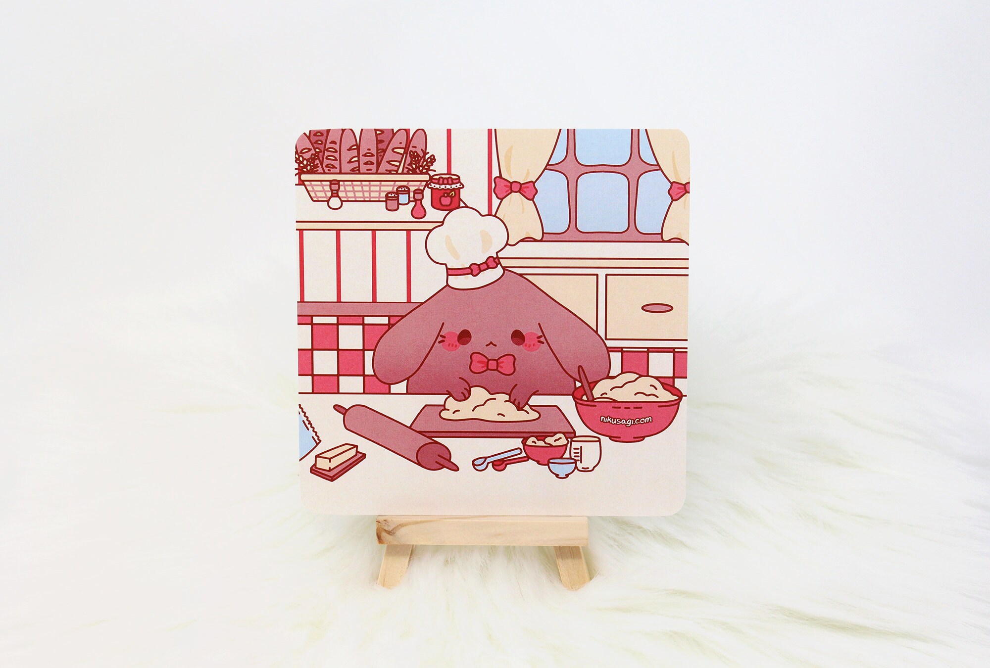 Bun's Bakery Mini Print | 5” Cardstock Square Illustration | Cartoon ...