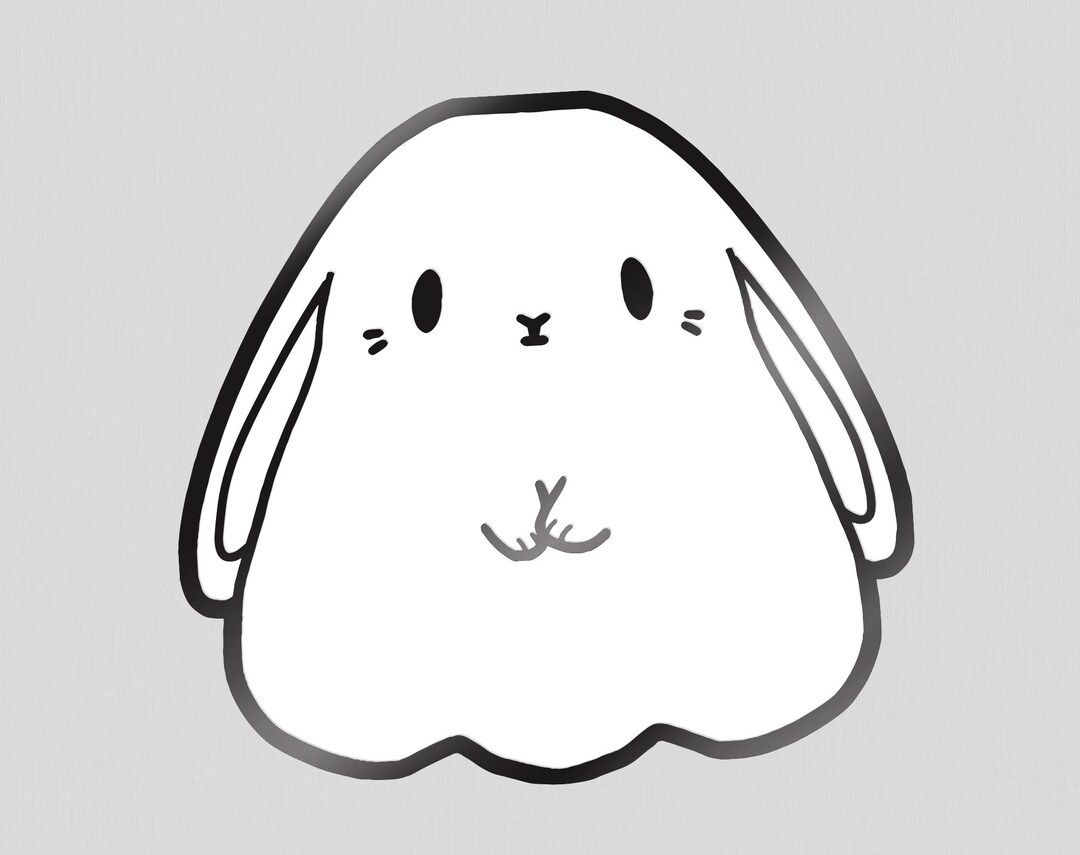 Glow in the Dark Ghost Bunny Enamel Pin | Holland Lop Badge, Creepy ...