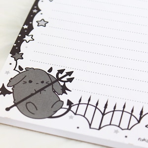 Devil Bunny Overlord Notepad Creepy Cute Office Supplies, Spooky Desk ...