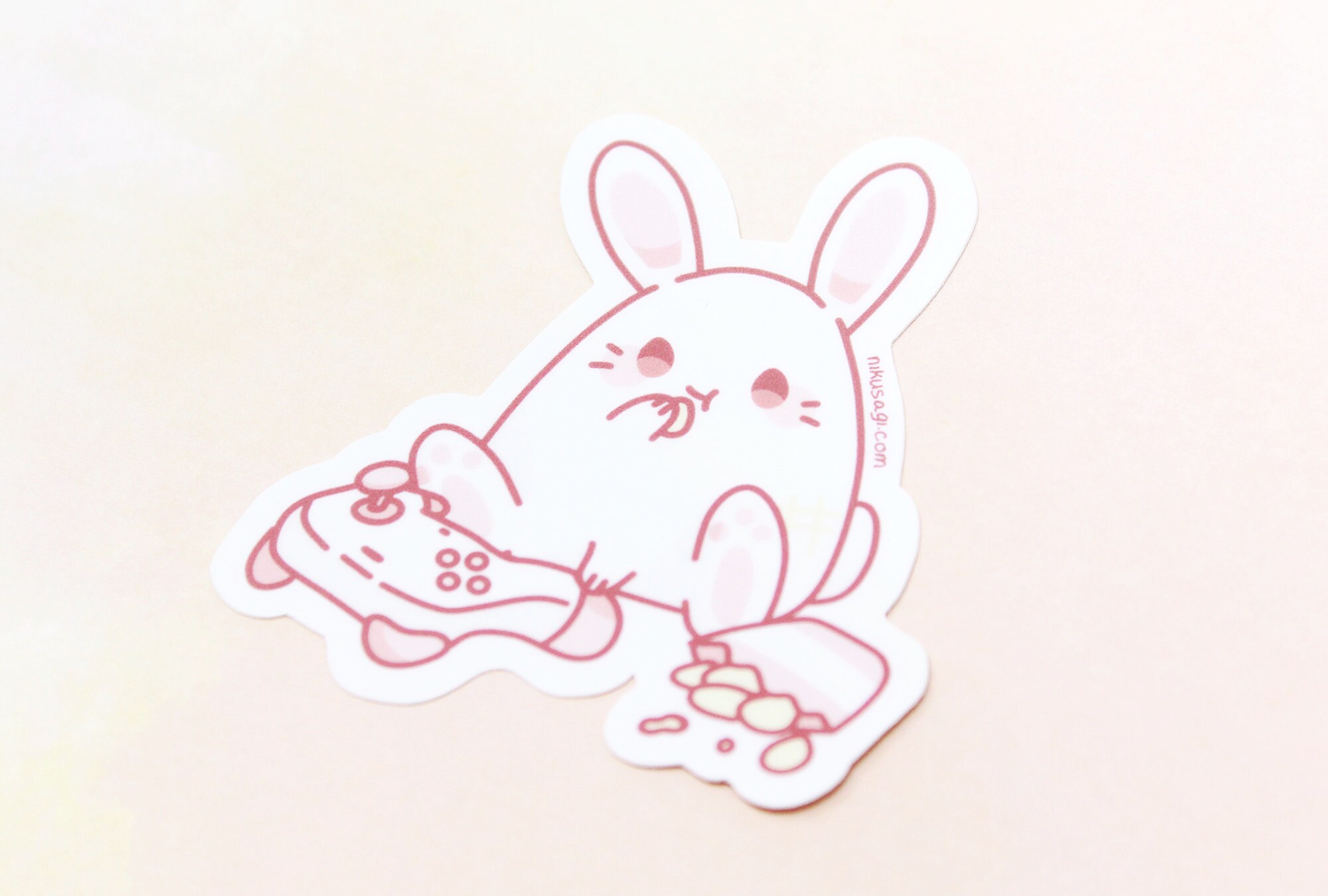 Cute Gaming Bunny Sticker 3 Kawaii Gamer Girl Laptop - Etsy