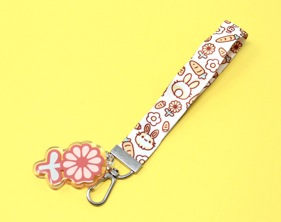 Garden Wristlet Lanyard + Plant Charm | Short Fabric Lanyard With ...