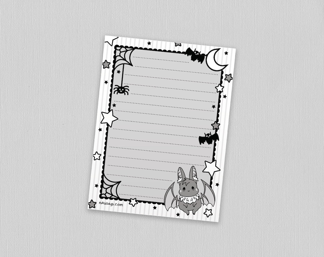 Bat Bunny Notepad | Creepy Cute Office Supplies, Spooky Desk ...