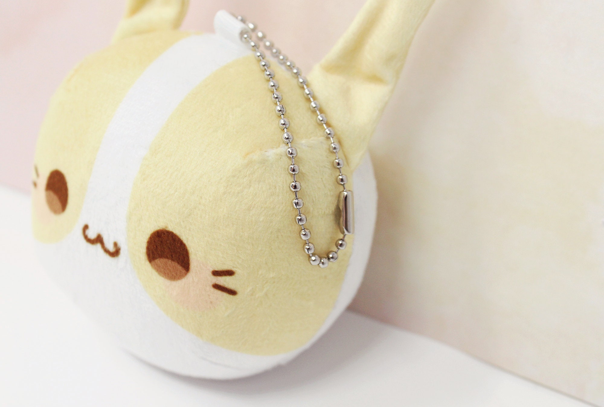 Kawaii Bunny Plush Keychain 7.5 Cm not Including Ears - Etsy