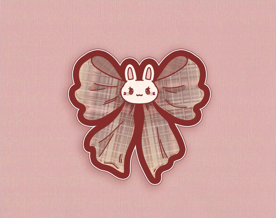 Light Academia Ribbon Sticker | 2" | Waterproof & Weatherproof | Cute ...