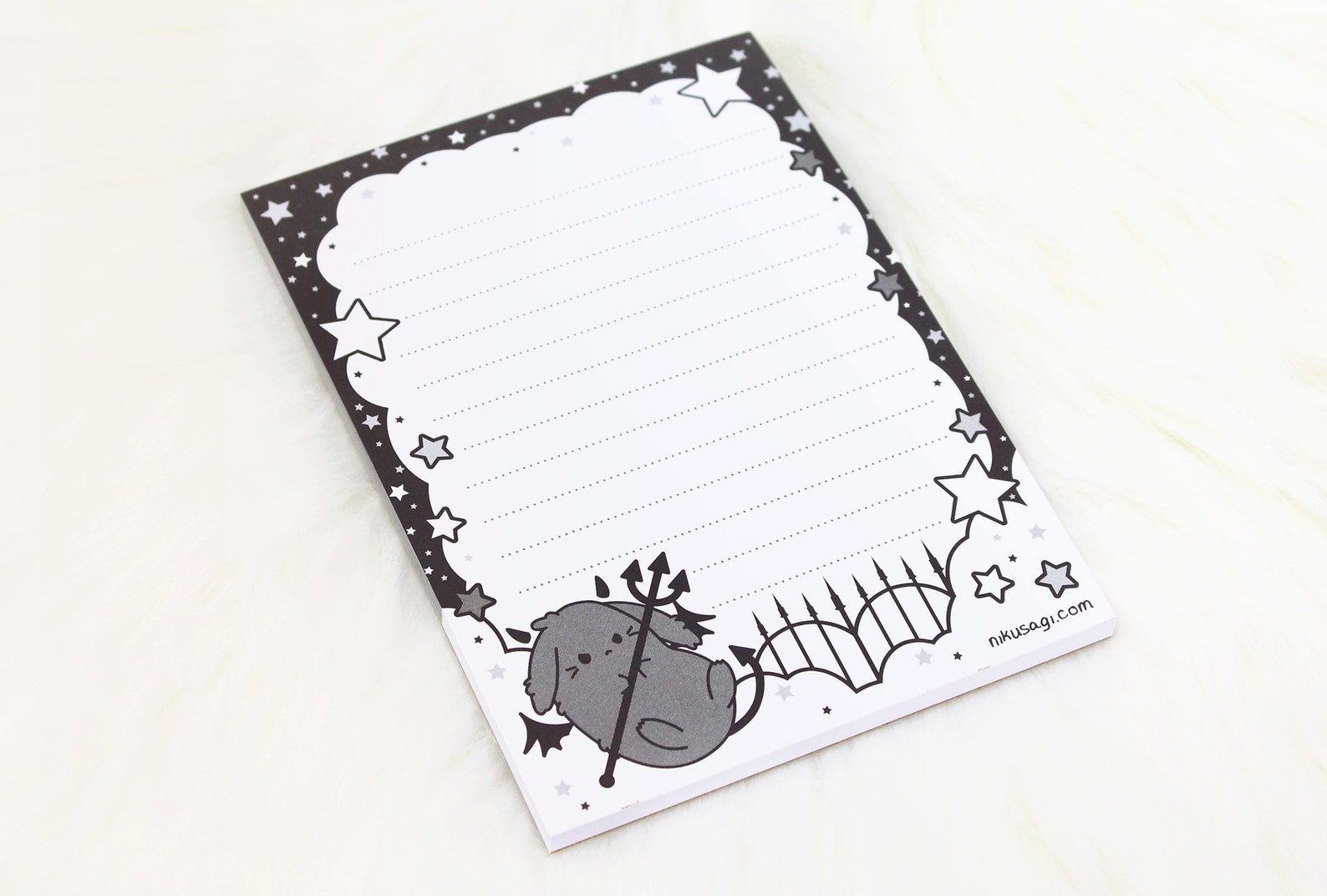 Devil Bunny Overlord Notepad | Creepy Cute Office Supplies, Spooky Desk ...
