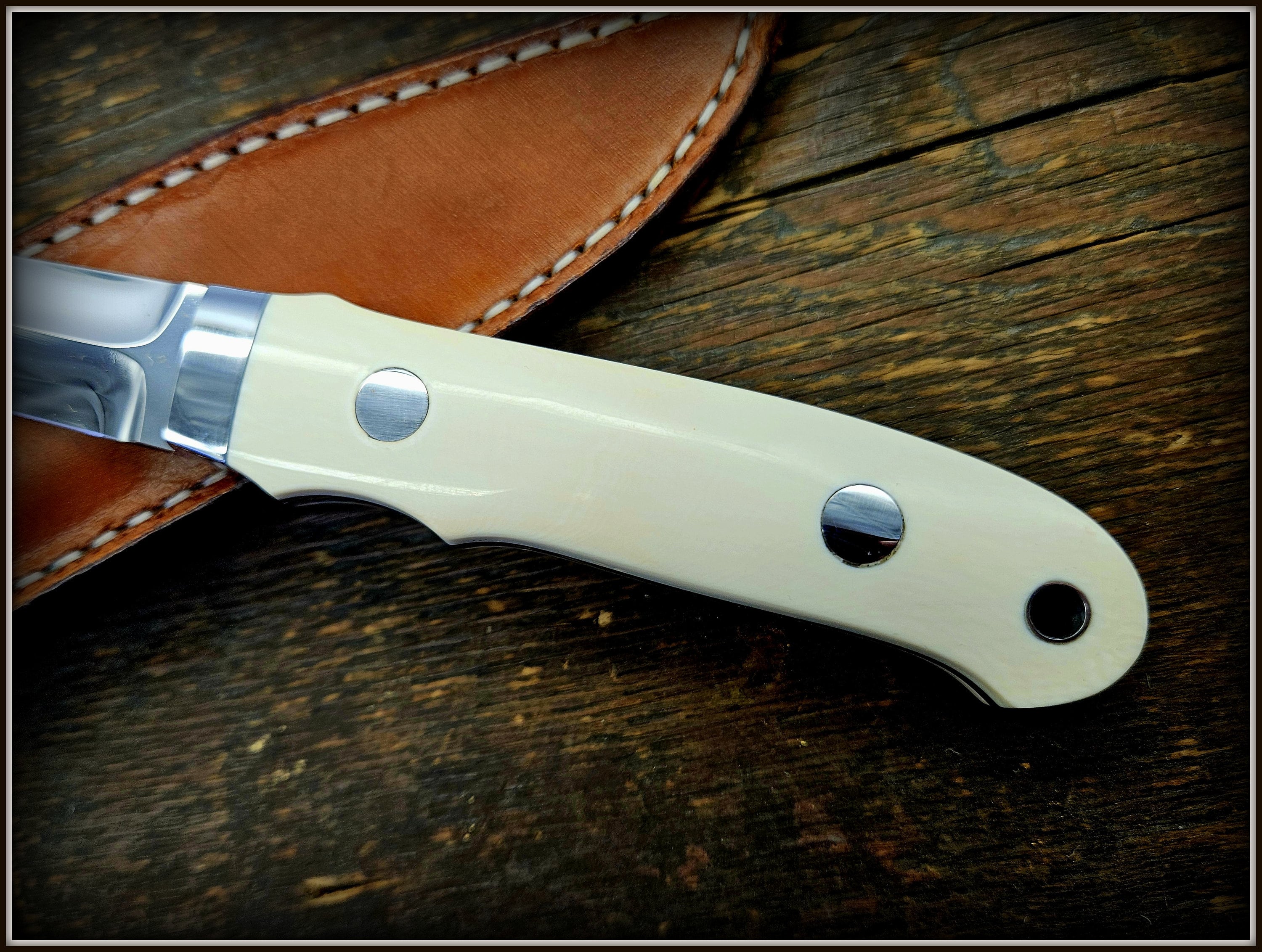 M398 Steel, New York Special, Loveless Knife, Leather Sheath, Custom ...