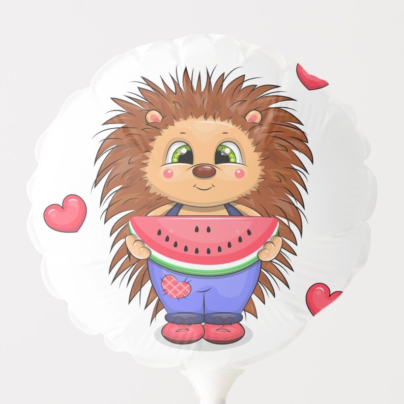 Hedgehog Clipart. Summer Illustration of Animal and Watermelon. PNG ...