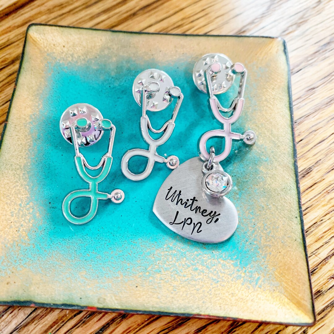 Stethoscope Nursing Pin, Lpn Gift, Nursing Student, Rn Gift, CNA Gift ...