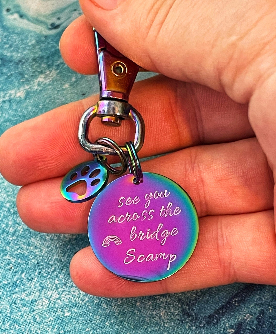 Dog Memorial Keychain Pet Sympathy Personalized Pet Loss - Etsy