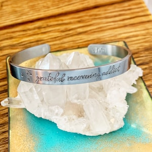 Grateful Recovering Addict, Sobriety Bracelet, Easy Does It, Recovery ...