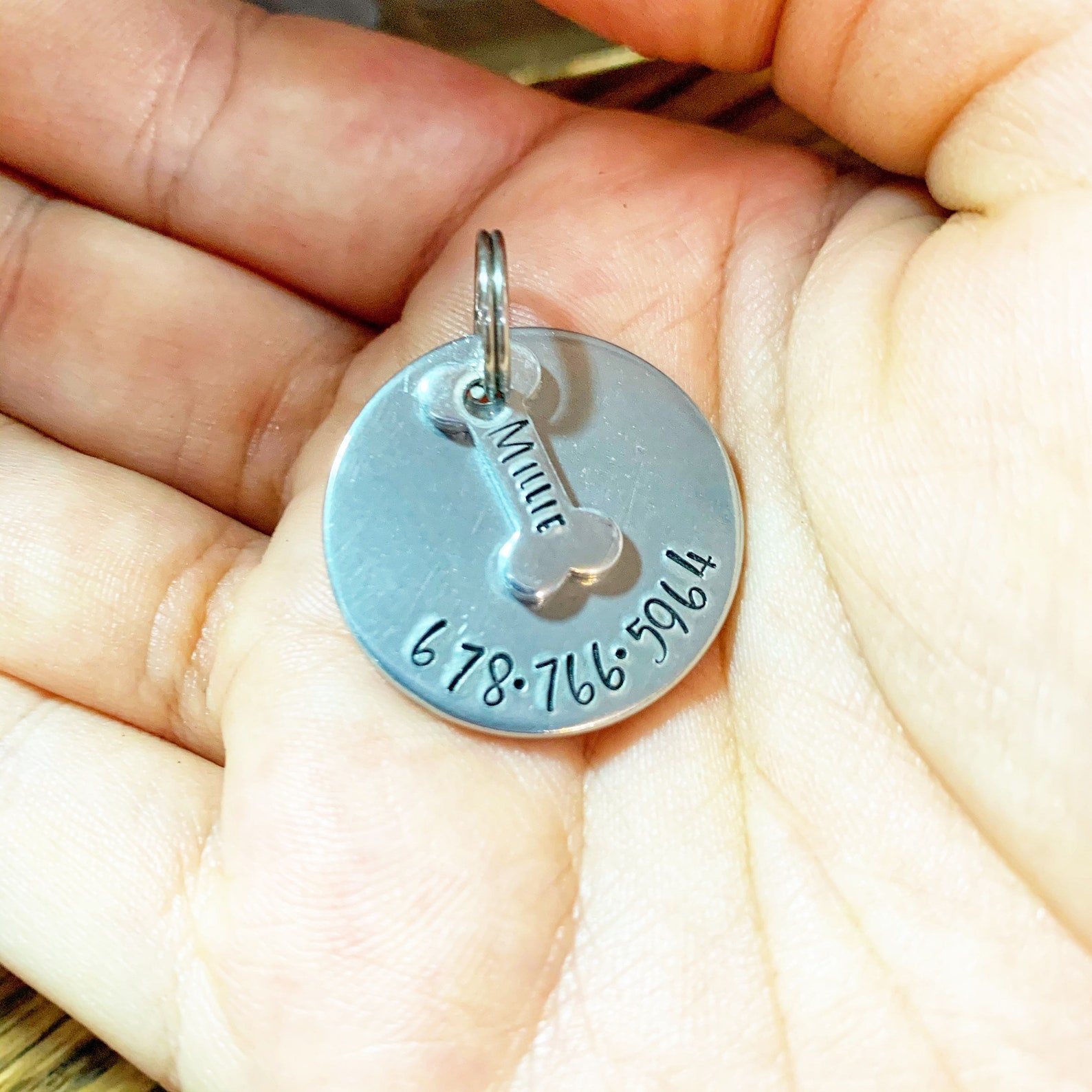 Teeny Tiny Personalized Pet Name Tags Small Dog ID Tags - Etsy