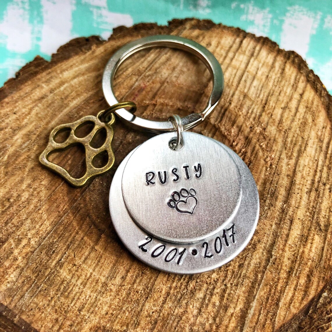 Dog Memorial Keychain Pet Sympathy Personalized Keychain | Etsy