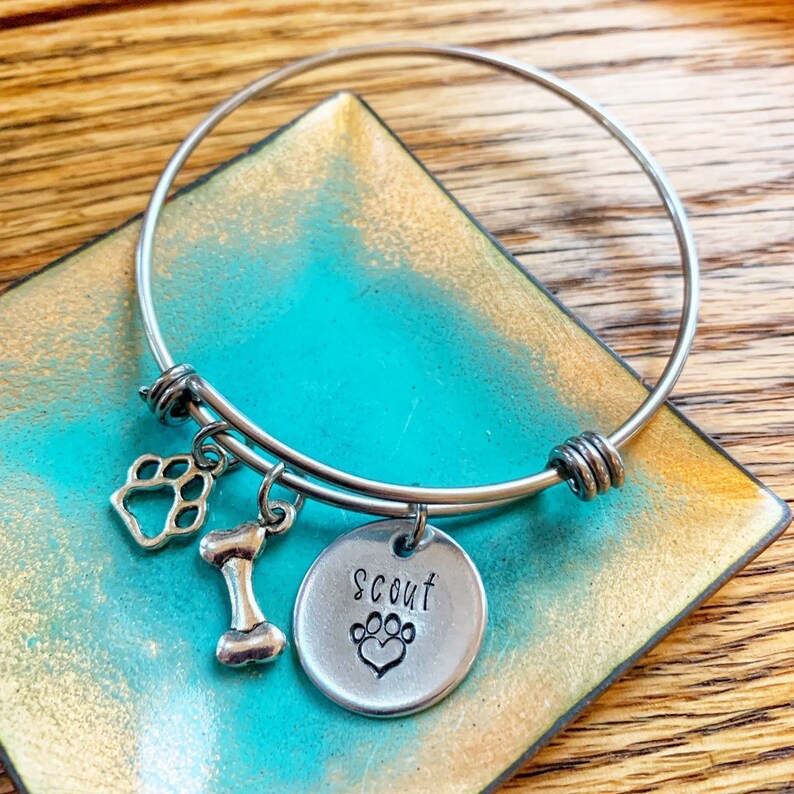 Best Dog Ever Personalized Bangle Pet Memorial Bracelet - Etsy