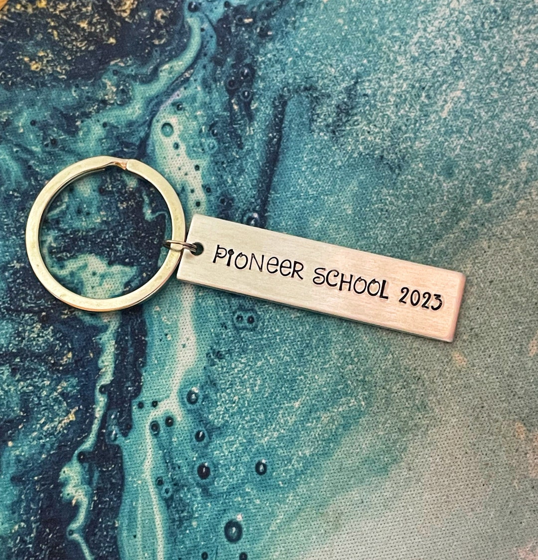 Handstamped Pioneer School Keychain: Personalized Aluminum JW Gift - Etsy