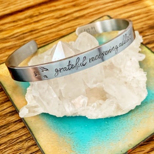 Grateful Recovering Addict, Sobriety Bracelet, Easy Does It, Recovery ...